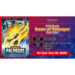 Palworld Official Card Game Trial Deck TD01 - Dawn of Palpagos Red/Blu